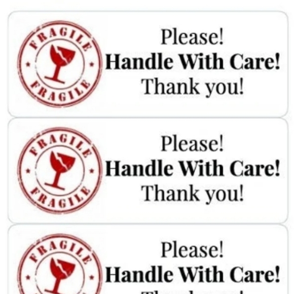 Office | Fragile Stickers Labels Red Black White Stickerp | Poshmark